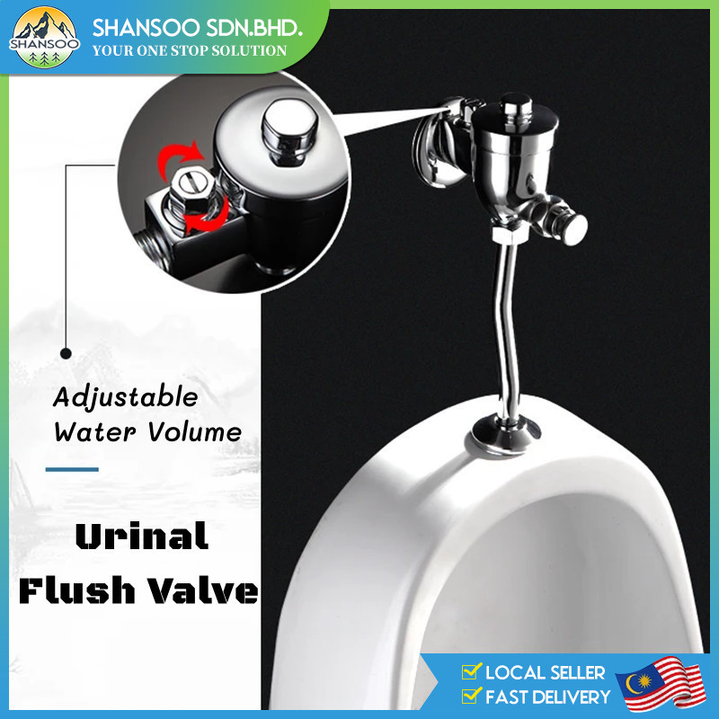 Urinal Flush Valve Hand Push Urinal Flush Valve Toilet Urinal Bathroom ...