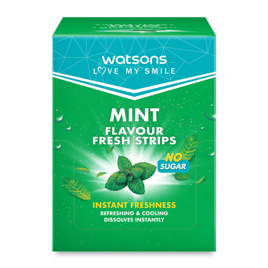 WATSONS Mint Breath Strips 1 x 24s | Shopee Malaysia