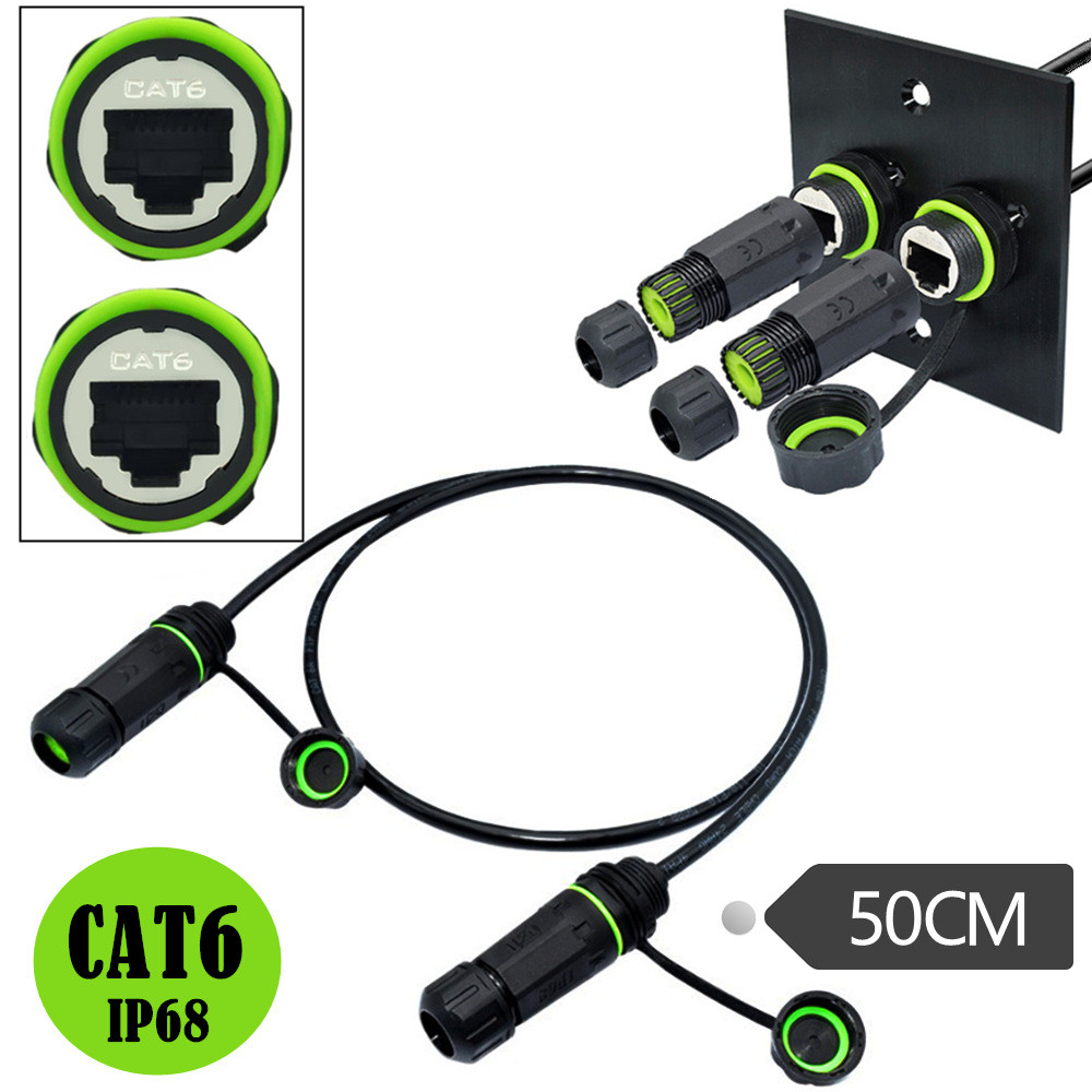 Cat6 Network Cable M20 RJ45 Waterproof Cat6 Connector IP68 8P8C Shield ...