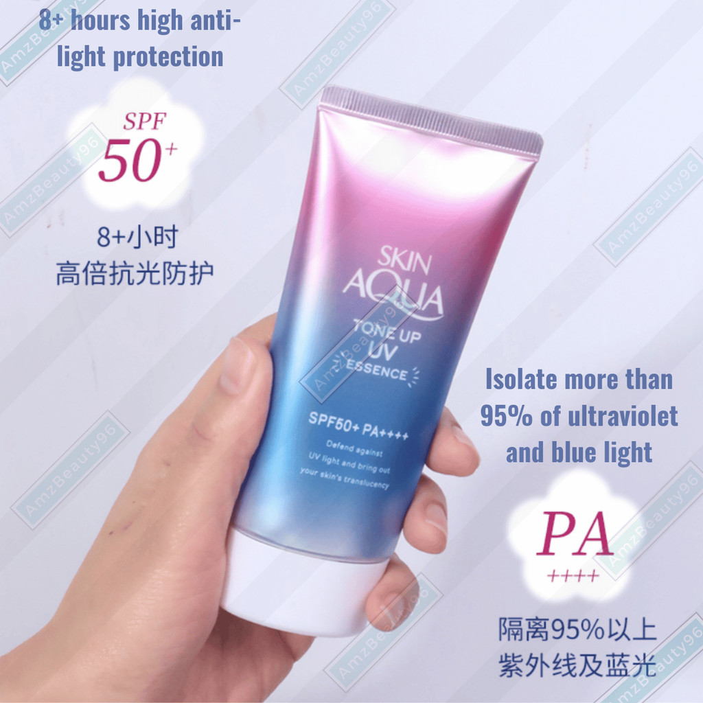 Japan Rohto Sunplay Skin Aqua Tone Up UV Essence SPF50+ PA++++ (80g) | 日本 Rohto Skin Aqua 保湿提亮防晒 ...