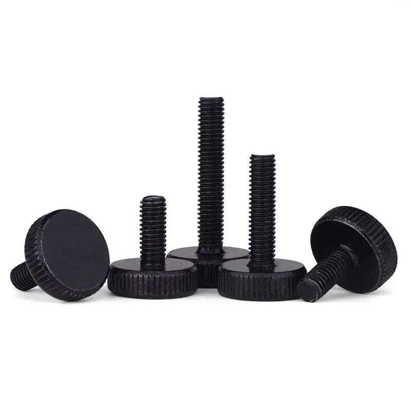 GB834 Black Steel Knurl High Step Head Hand Tighten Thumb Screw M3 M4 M5 M6 M8 M10 Curtain Wall ...