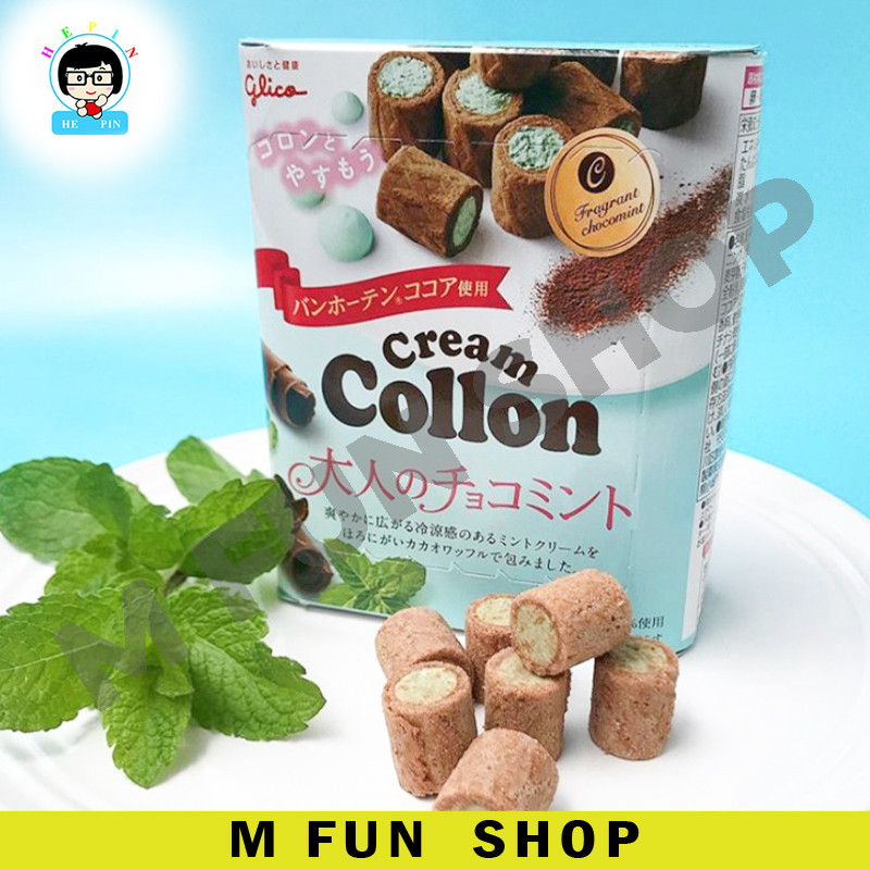 *Japan Snack* Glico Cream Collon Biscuits Chocolate Mint / Sakura ...