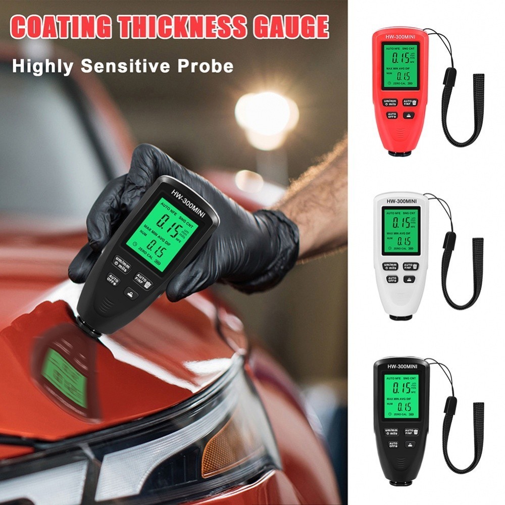 Gauge Automotive Paint Meter Car Coating Detectors HW-300PRO ...