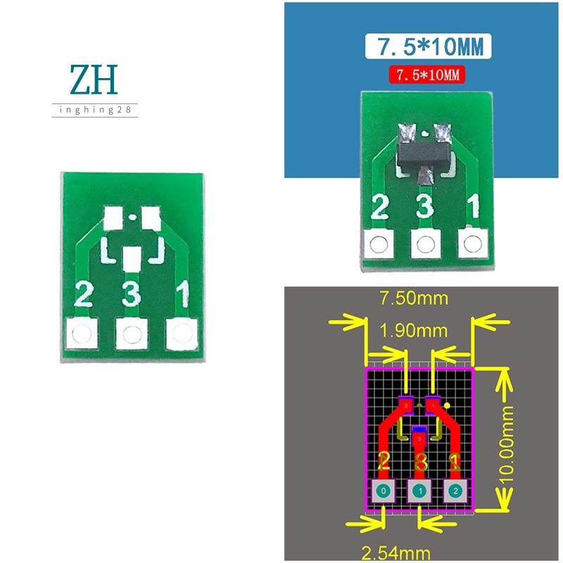 SOT23 SOT23-3 Turn SIP3 Double-Side SMD Turn DIP SIP3 Adapter Converter Plate SOT SIP IC Socket ...