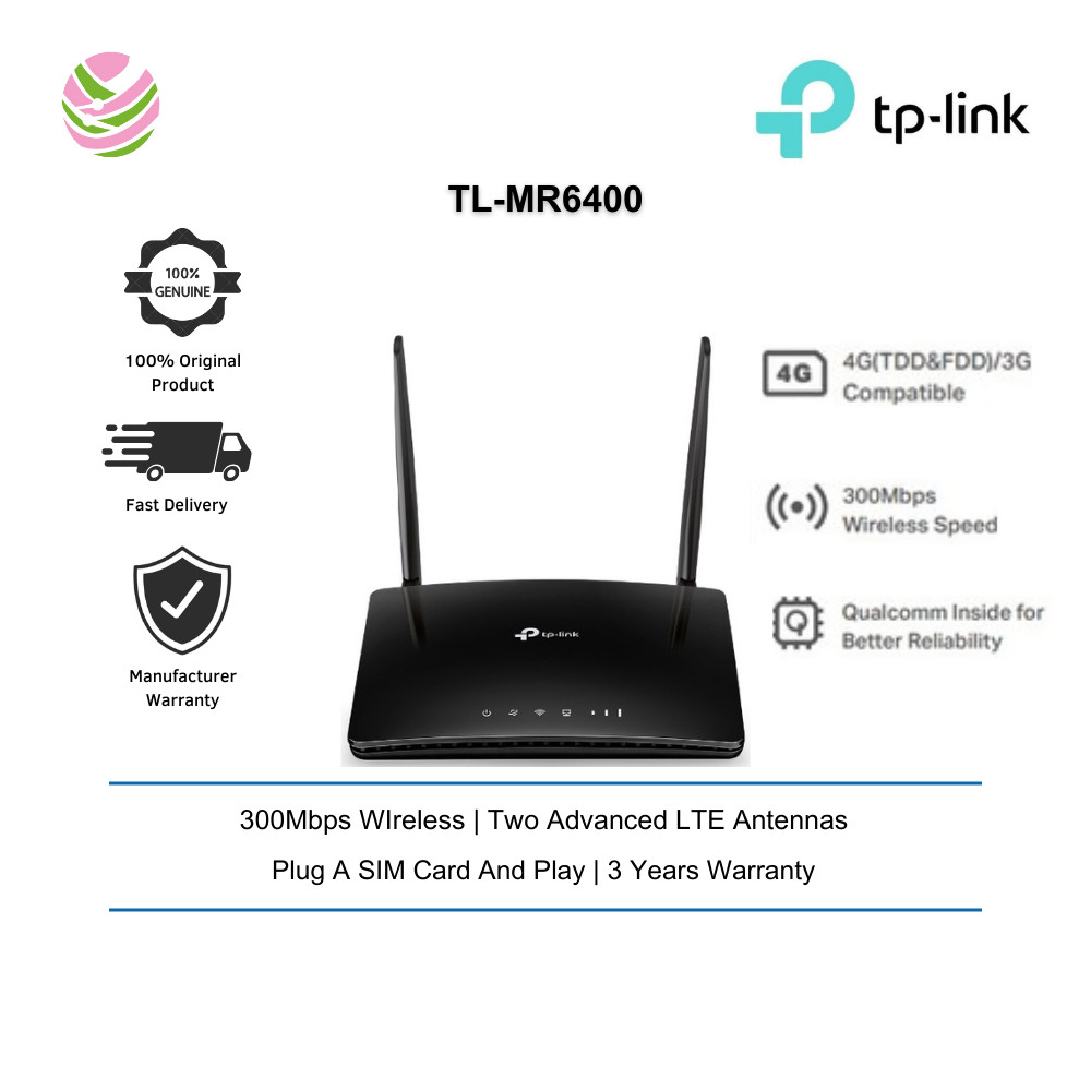 TP-Link TL-MR6400 APAC 300Mbps Wireless N 4G LTE SIM Card Router ...