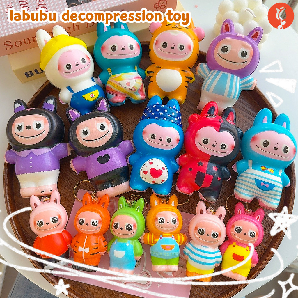 Multi-style Squeeze Toys Cartoon Labubu Toy Cute Sensory Squishy ...