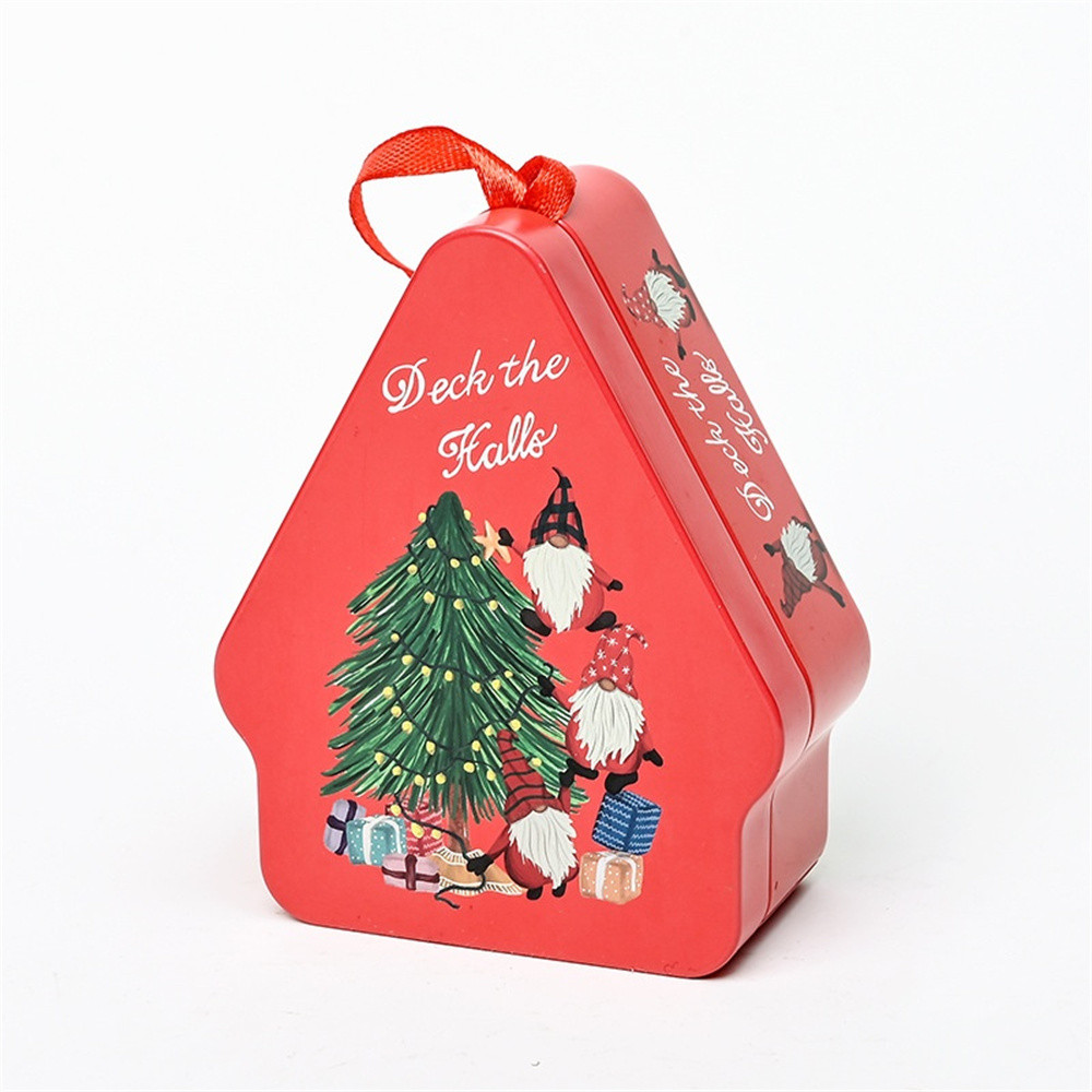 Christmas Tin Box, Metal Cookie Tins with Lids, Xmas Card Tin Box ...
