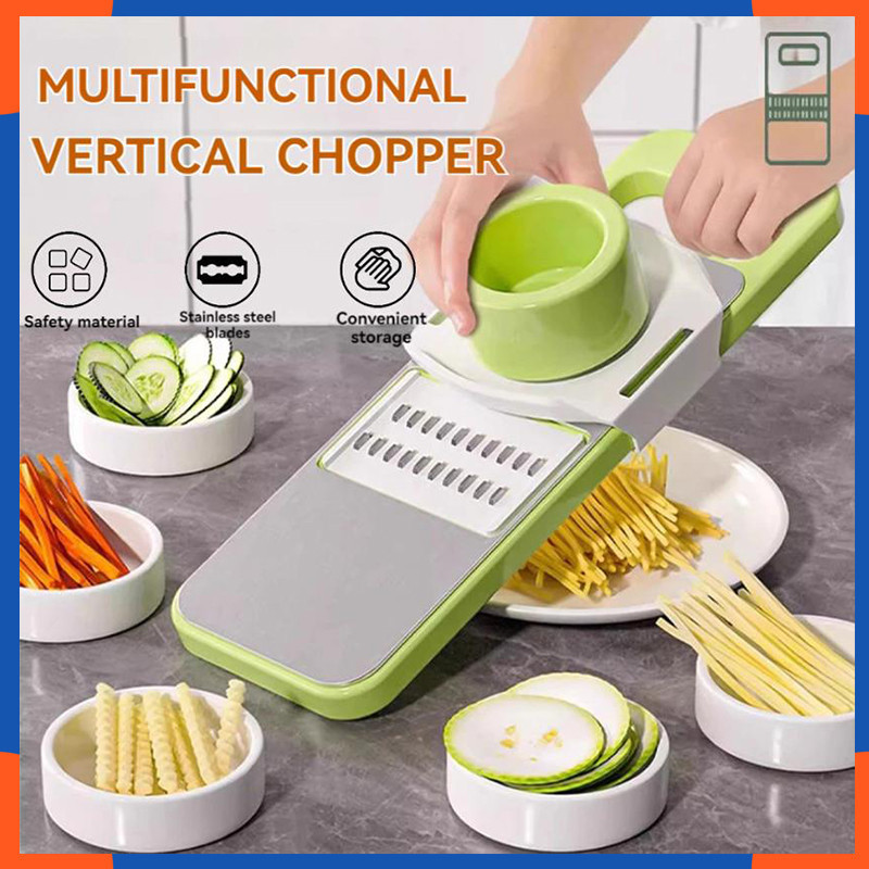 5in1 Stainless Steel Multifunction Slicer Vegetable Grater Cutter ...