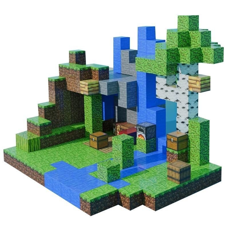 Mc Particles Minecraft Magnetic Building Blocks Puzzle Assembly ...
