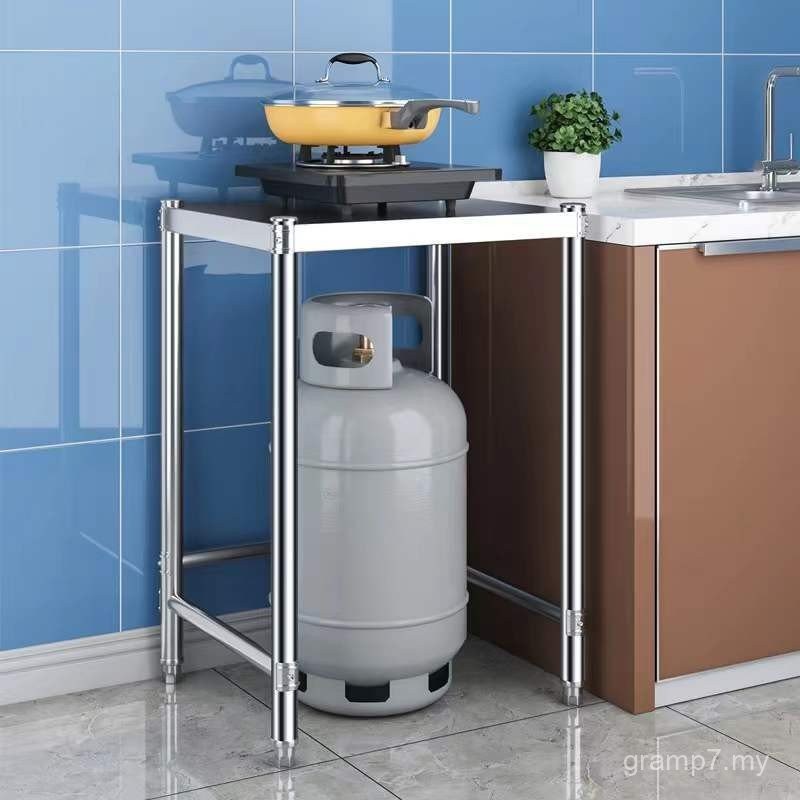Single-layer Gas Tank Shelf Kitchen Stainless Steel Shelf Storage Stove ...