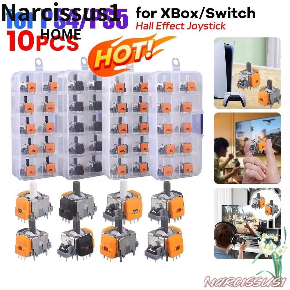 NARCISSUS 10PCS Hall Effect Joystick, Analog Sensor for Playstation 5 ...