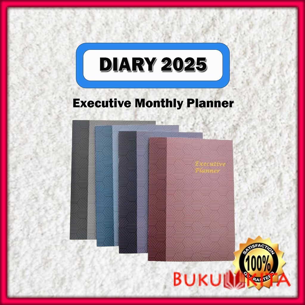 Executive Planner Size A4 2025 With Card Cover / Diary 2025 | Shopee ...