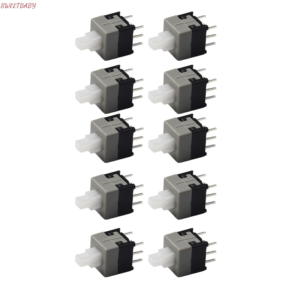 IN STOCK| 10PCS Self Locking Push Tactile Power Switch 6 Pin Button ...