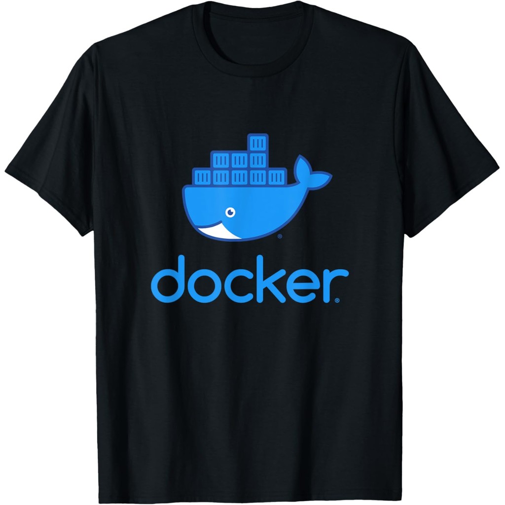 Men's cotton T-shirt Docker logo container linux devops coding programming T-Shirt Fast Shipping ...