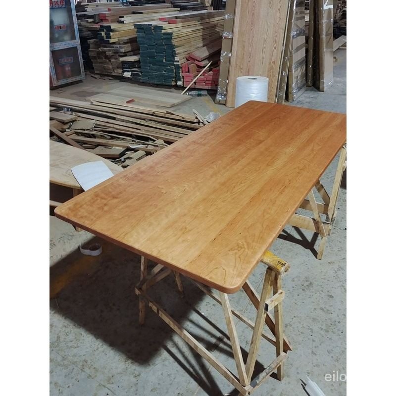 Meja kayu ceri boleh ditempah kayu balak kayu solid komputer mengangkat ...
