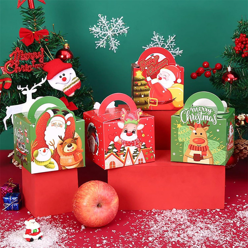 Christmas Gift Boxes,3D Christmas Apple Box,Santa Claus Boxes with ...