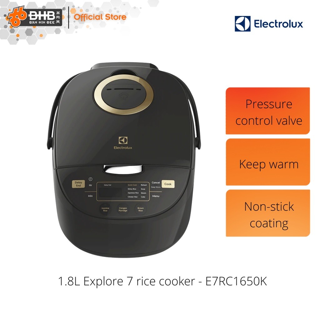 Electrolux 1.8L Explore 7 rice cooker - E7RC1650K | Shopee Malaysia