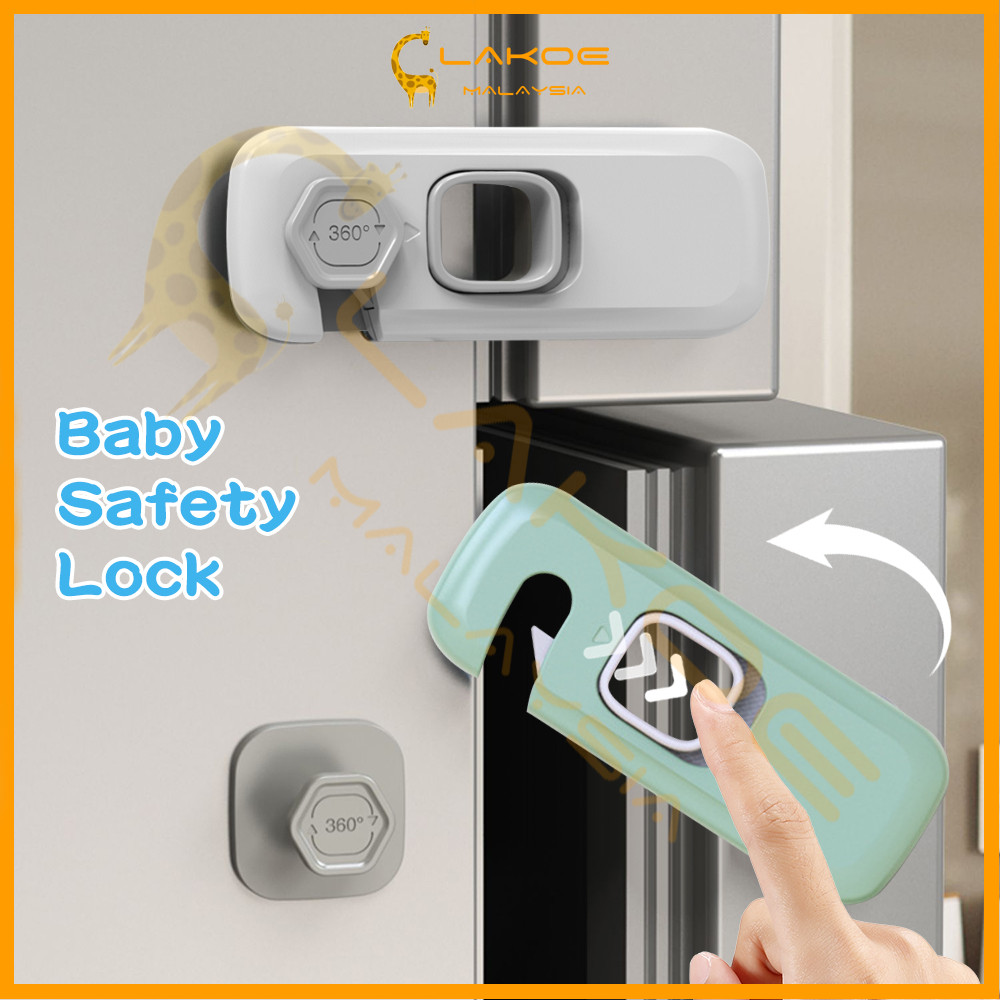 lakoe Child Baby Safety Lock 360° Rotating Cabinet Door Drawer Security ...