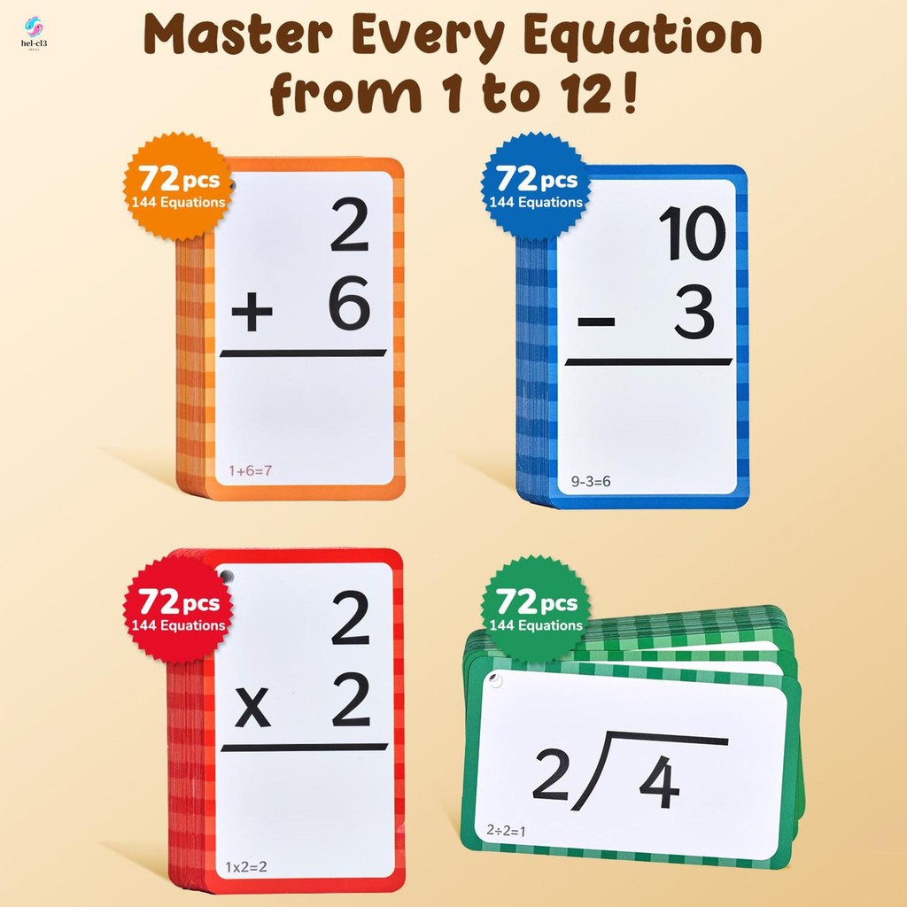 Math Flash Cards Pop Fidget Chart Multiplication & Division Games ...
