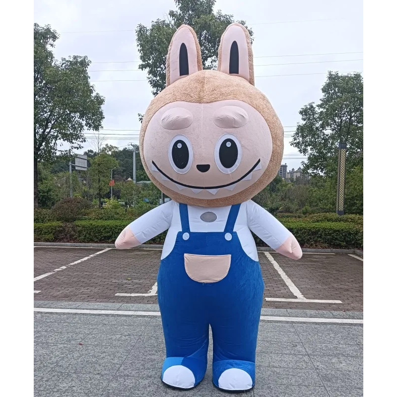 High Quality 2m 2.6m Inflatable La BuBu Rabbit Mascot Costume Cartoon Character Labubu Mascot ...