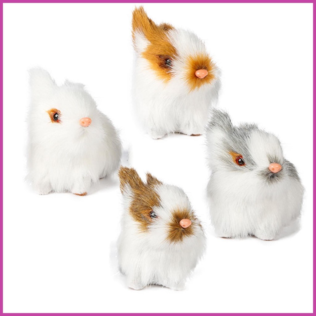 Simulation Bunny Realistic Furry Rabbits Figurines Realistic Furry ...