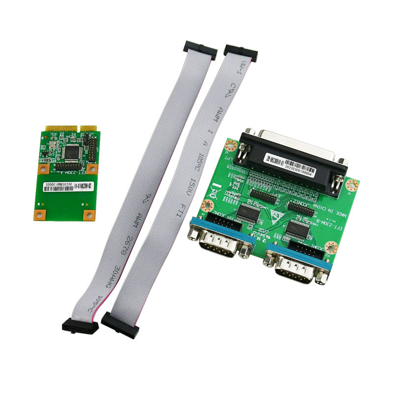 Adipcom EFT-230M Pci-e mini-pcie To 2 Serial Port Expansion Card DB9 COM Rs232 9-pin Interface ...