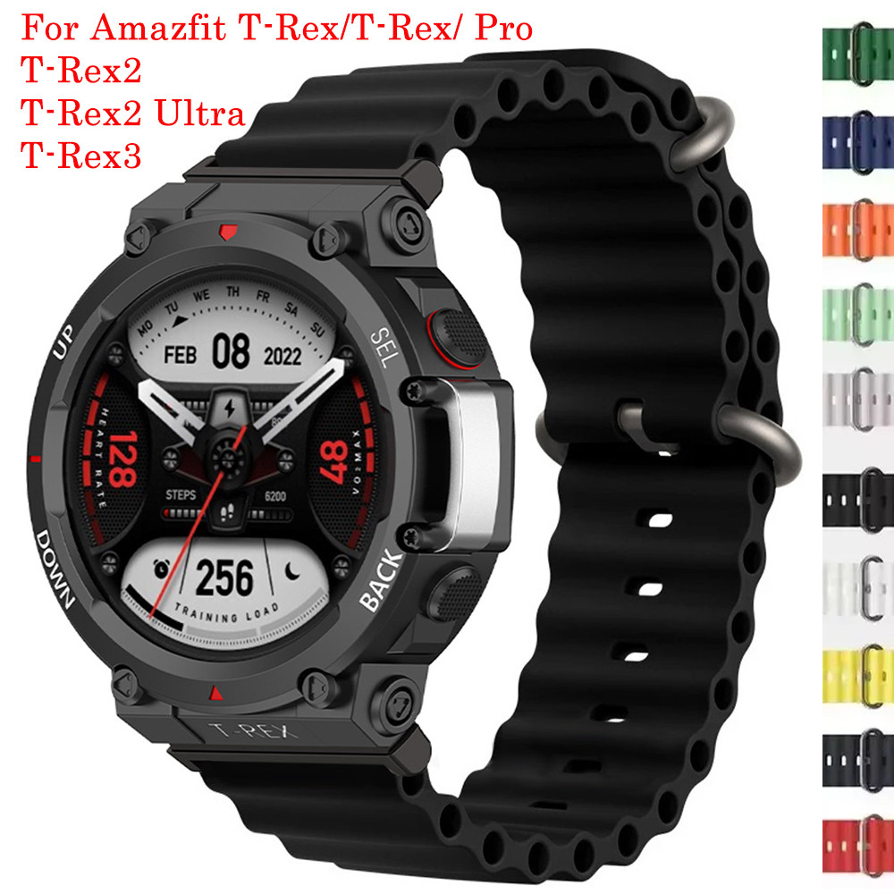 Silicone Strap For Huami Amazfit T-Rex 3 2 Smart Watch Band Replace ...