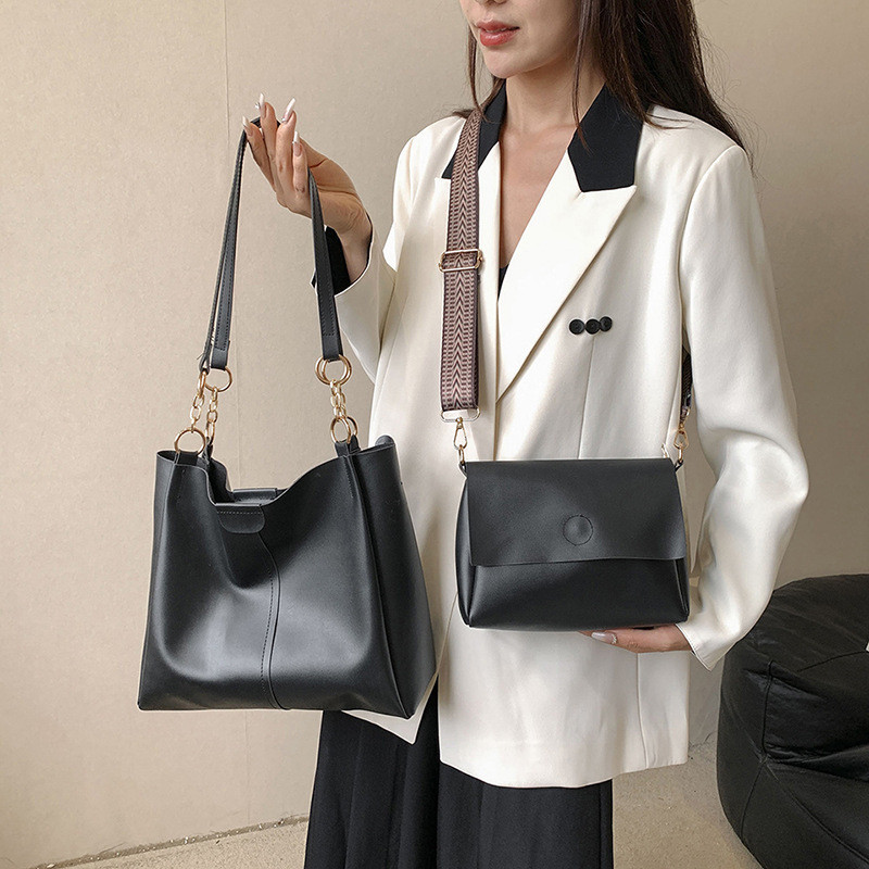 Dua set kapasitas besar beg bahu 2025 beg tote bergerak baru moden ...