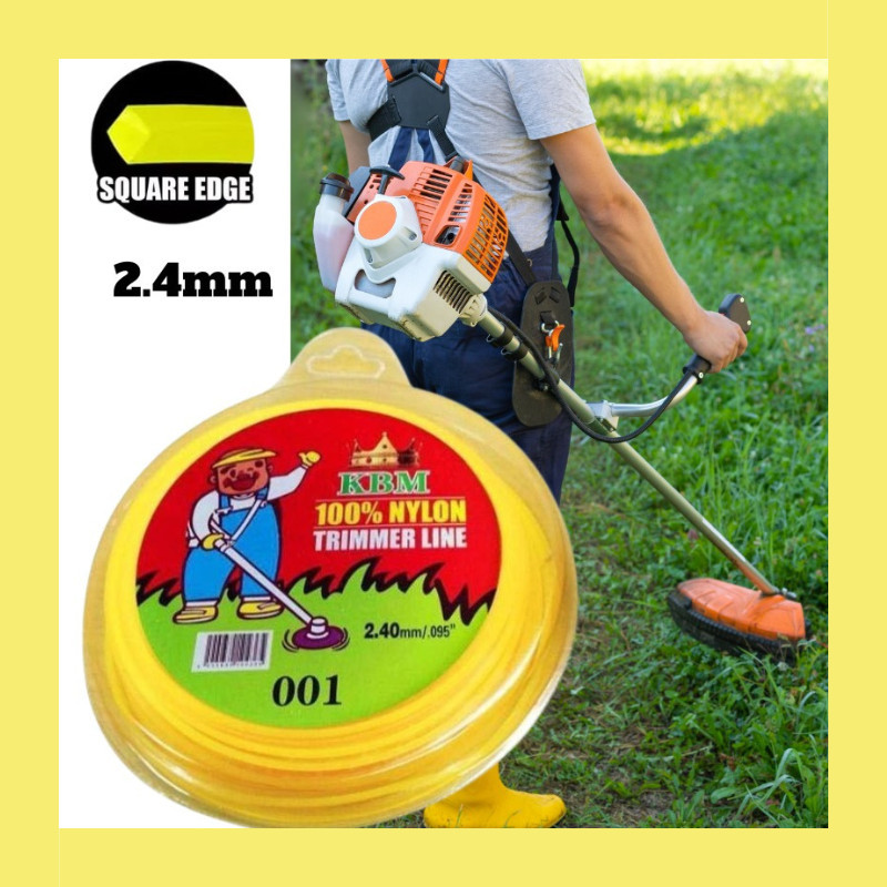 TALI RUMPUT Tali Mesin Rumput 1L Yellow Nylon Trimmer Line Grass Cutter | Shopee Malaysia