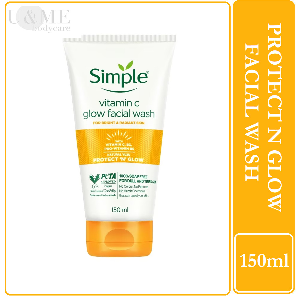 Simple Protect N Glow Vitamin C Glow Facial Wash 150ml | Shopee Malaysia