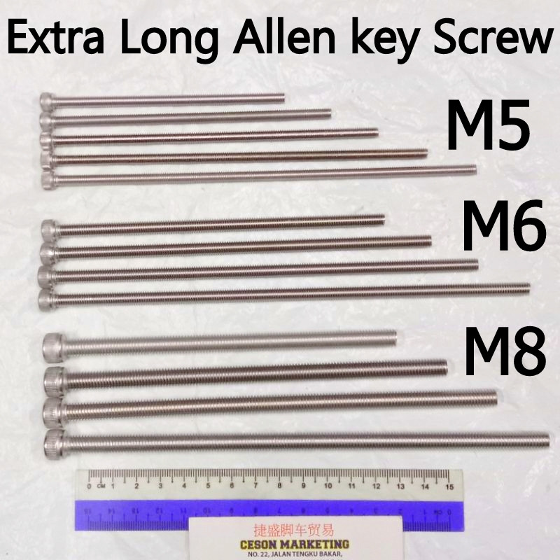 M5 M6 M8 Special extra long Hex Socket Cap Head Screw 304 Stainless ...
