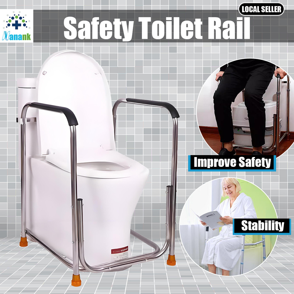 🔥Warranty🔥Stainless Steel Bathroom Handrail Safety Handrail Aid Toilet ...