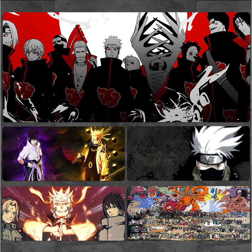 Naruto Anime Mouse Pad Large Naruto Uzumaki Hatake Kakashi Gaming ...