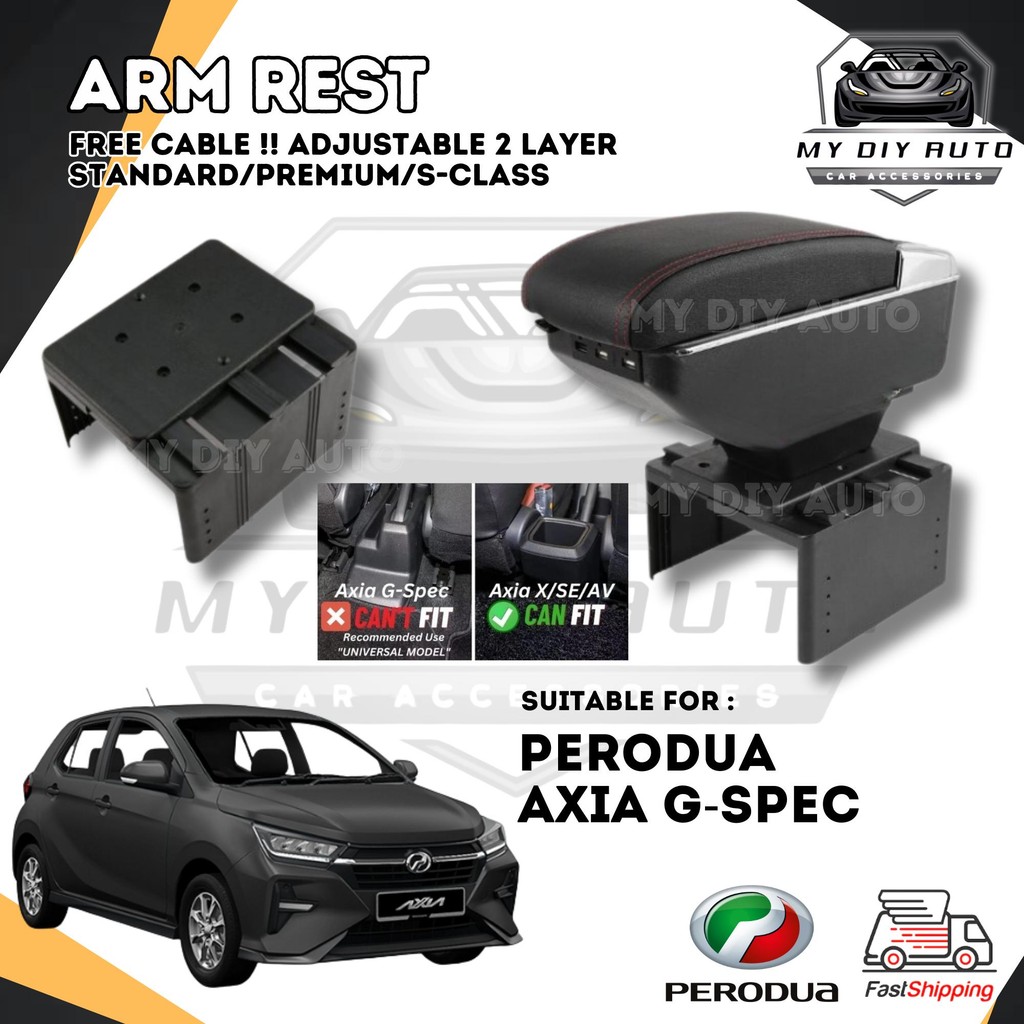 PERODUA AXIA X/SE/AV 2023-2025 Car Arm Rest Box Console Box Organizer ...