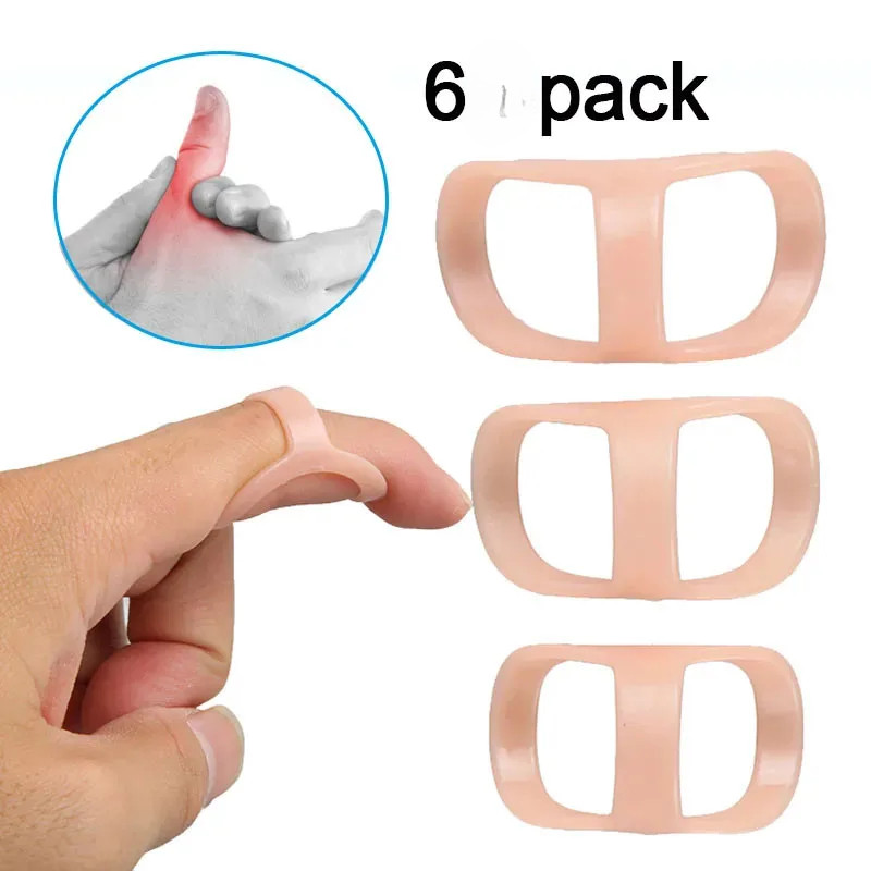 6PC Finger Splint Fixed Ring Adjustable Broken Finger Joint Stabilizer ...
