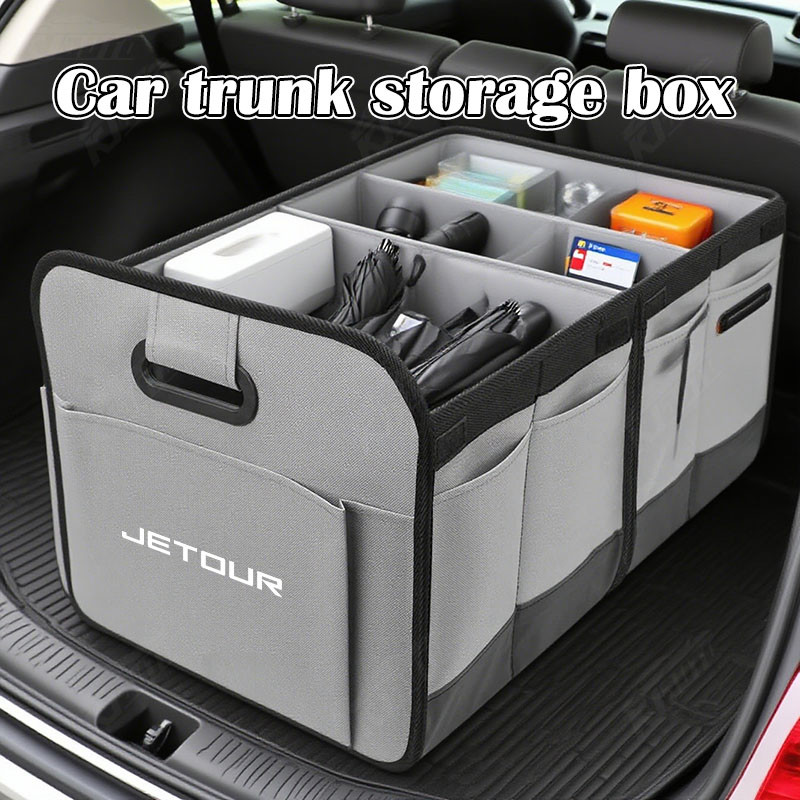 Jetour Car Trunk Storage Box Leather Large Capacity Trash Can Foldable ...