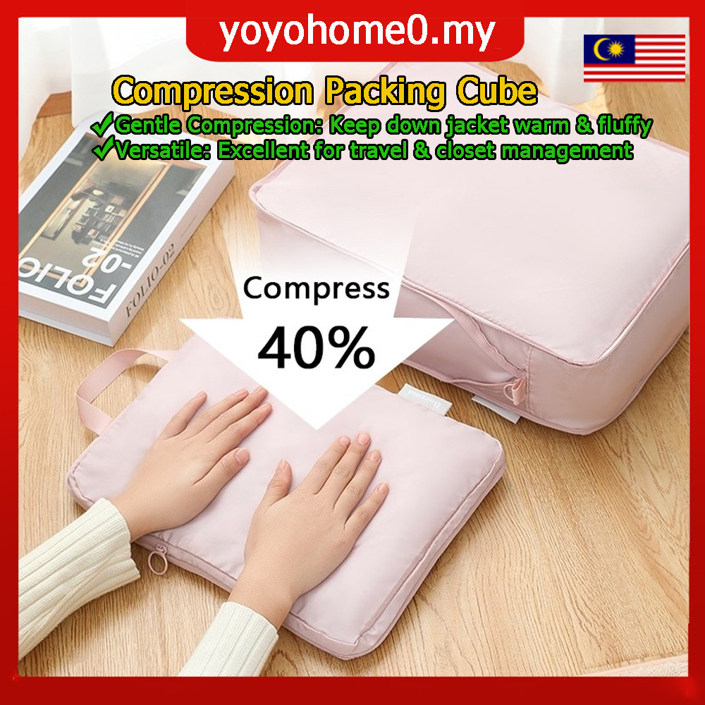 2PCS Air Compression BagDown Jacket Storage Bag Travel Luggage Clothes ...