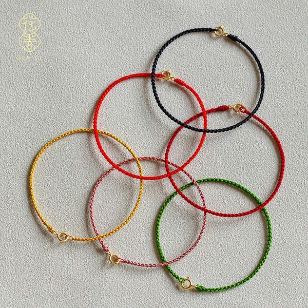 手繩 diy Gelang tenunan tali tangan nipis benang emas tali tenunan tangan ...