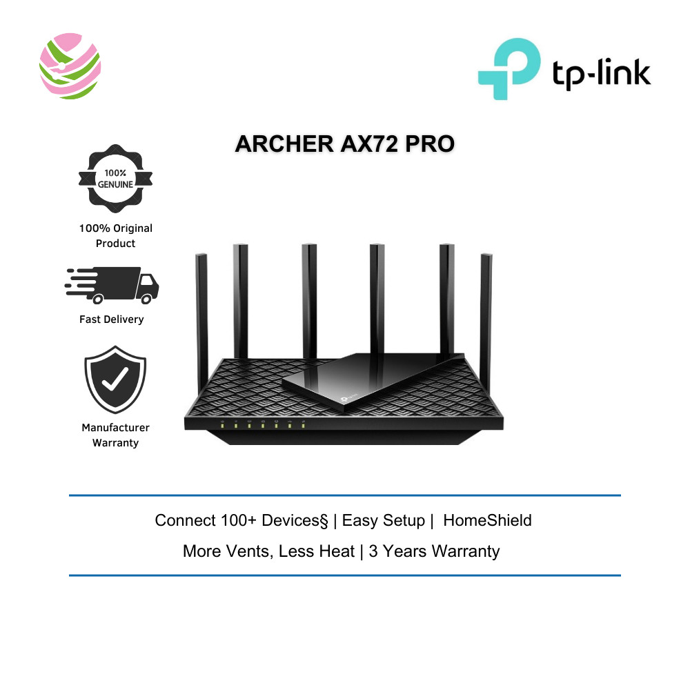 TP-Link Archer AX72 Pro AX5400 Multi-Gigabit WiFi 6 Router with 8K ...