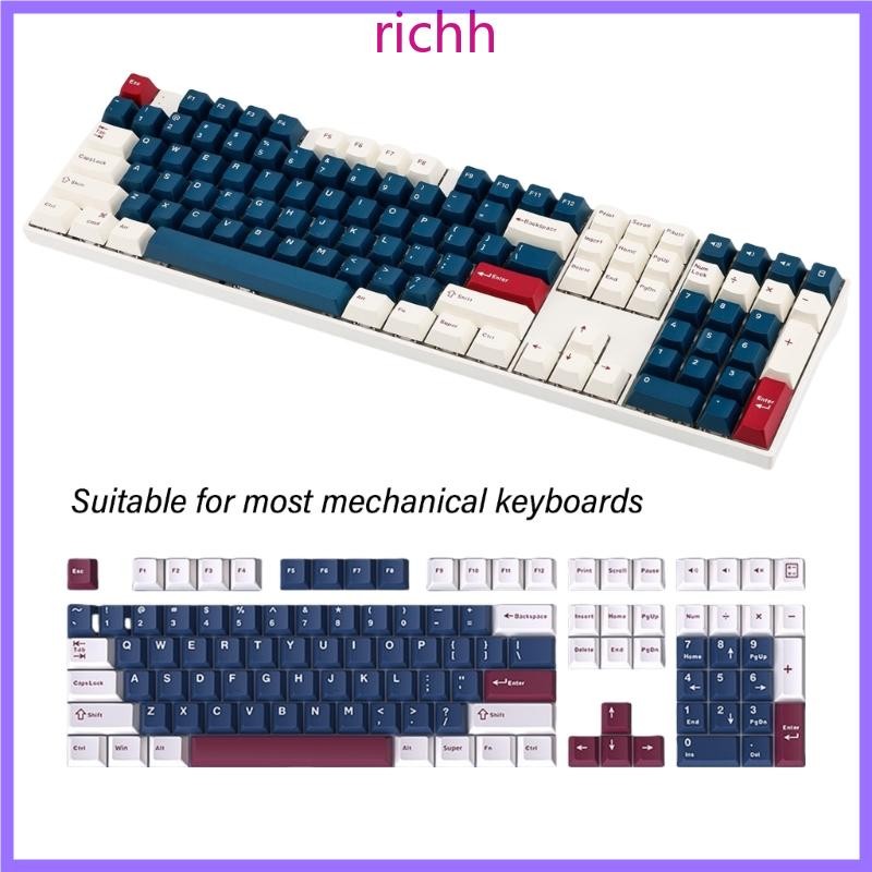 Richh 136Keys Full Set Customized PBT Mech Style Keycap Double Shot ...