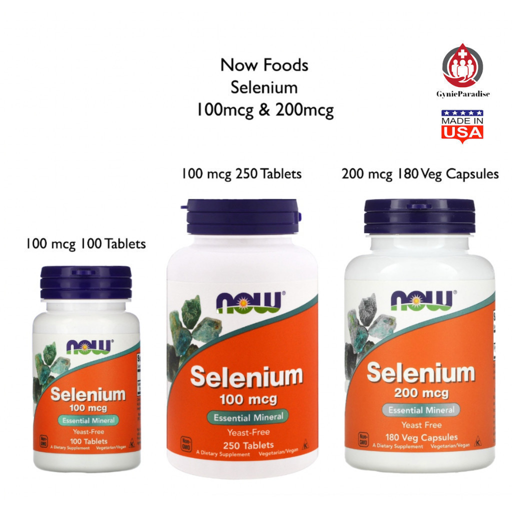 Now Foods, Selenium, Yeast Free, 100 mcg / 200 mcg | Shopee Malaysia