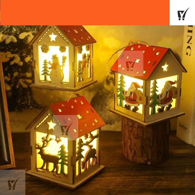 MCT Mini Christmas House Decorative Lights/ Light Up Tabletop House ...