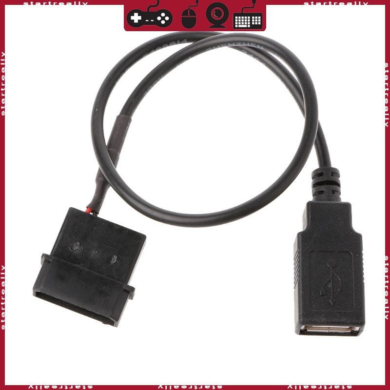 STA 2-Pin Peripheral Molex to Female 5V USB Power Adapter Cable 30cm ...