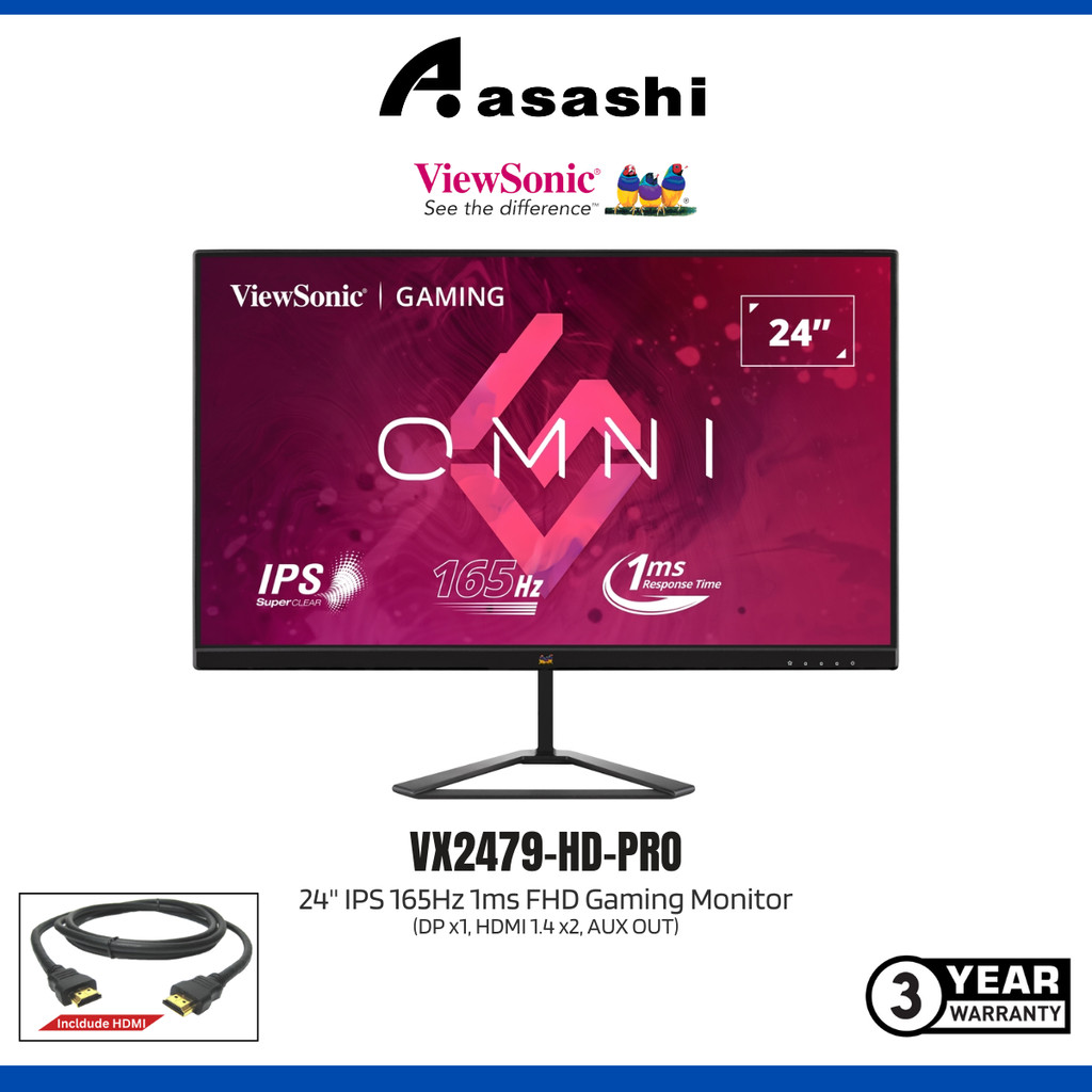 Viewsonic VX2479-HD-PRO 24" IPS 165Hz / VX2779-HD-PRO 27" IPS 180Hz 1ms ...