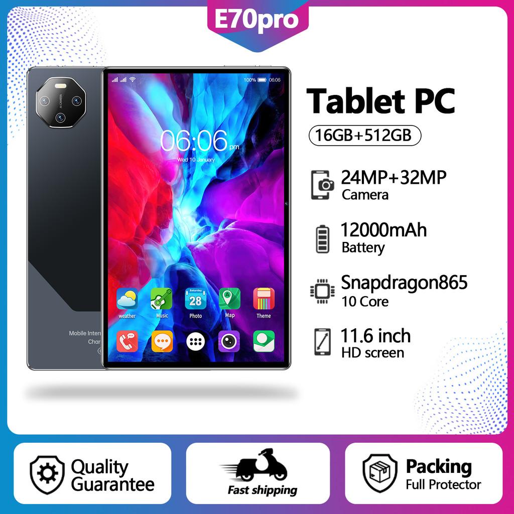 tablet Android original E70 Pro 11.6 inch 16+512GB 2024 Original 5G ...