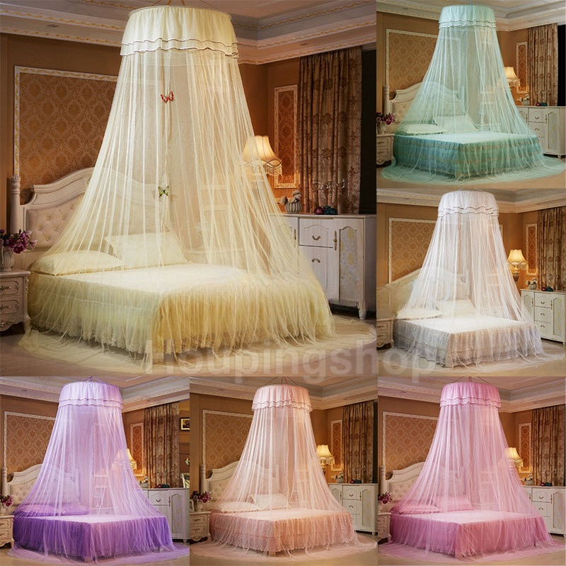 New Round Lace Curtain Dome Bed Canopy Netting Princess Mosquito net ...