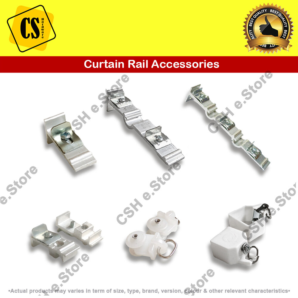 SUPER DOSO Aluminium Curtain Rail Accessories Curtain Rail Accessories Roller / End Cap / Single ...