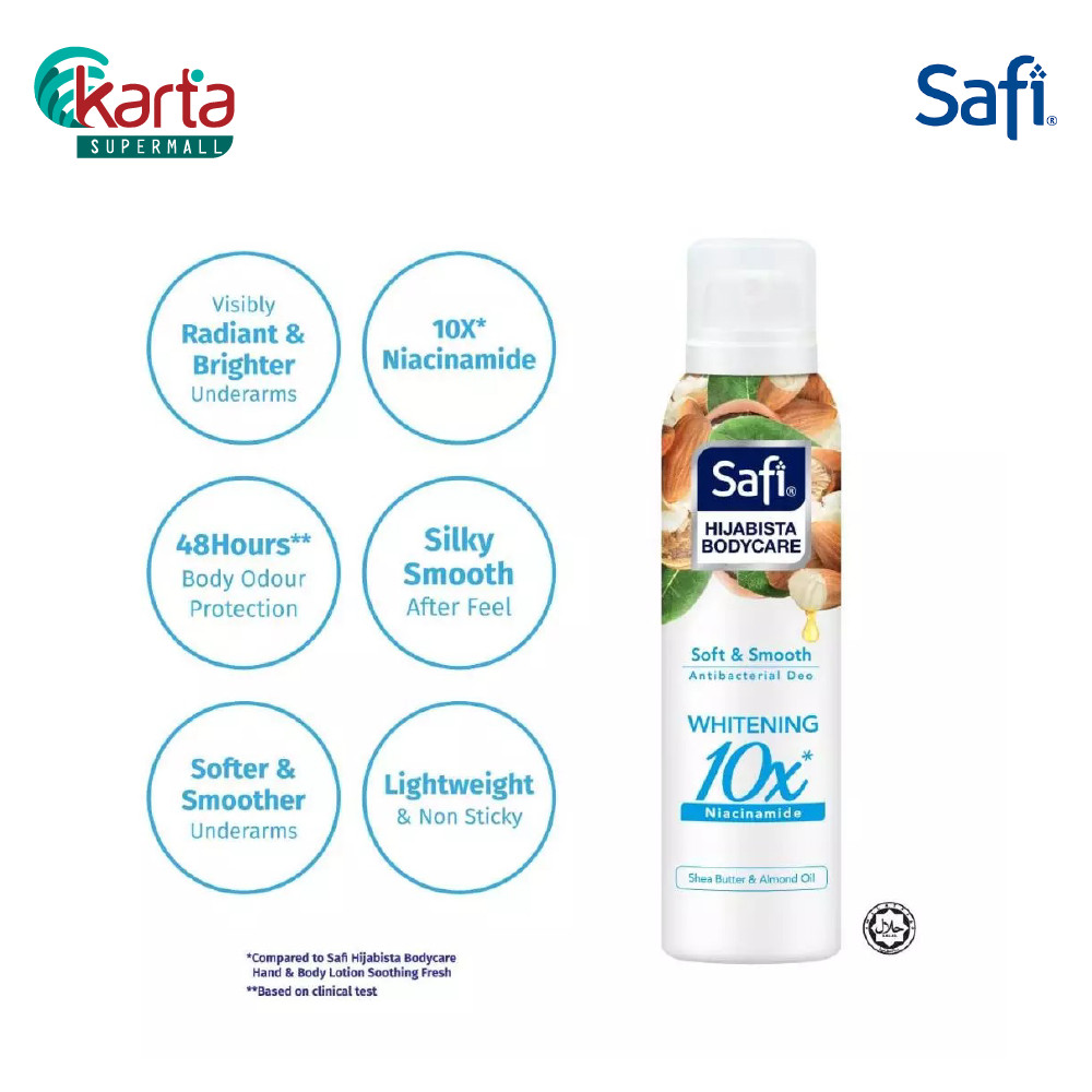 Safi Hijabista Bodycare Antibacterial Deodorant Spray - Soft & Smooth ...