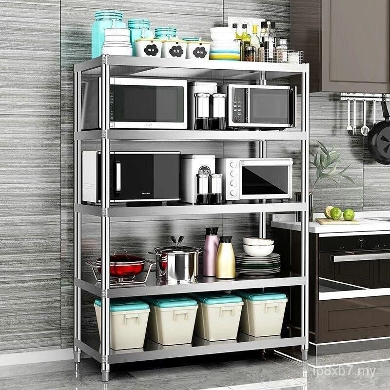 Stainless Steel Kitchen Rack Floor-standing Multi-Layer Microwave Oven ...