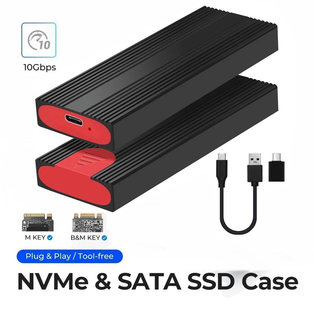 5/10Gbps M2 NVMe SSD Enclosure PCIe SSD Box for M.2 NVMe NGFF SATA SSD Disk Tool Free M.2 SSD ...